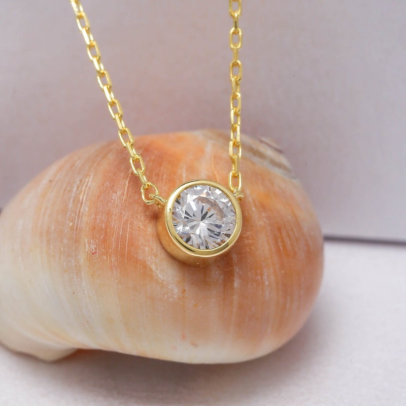 Solitaire Necklace - Etsy