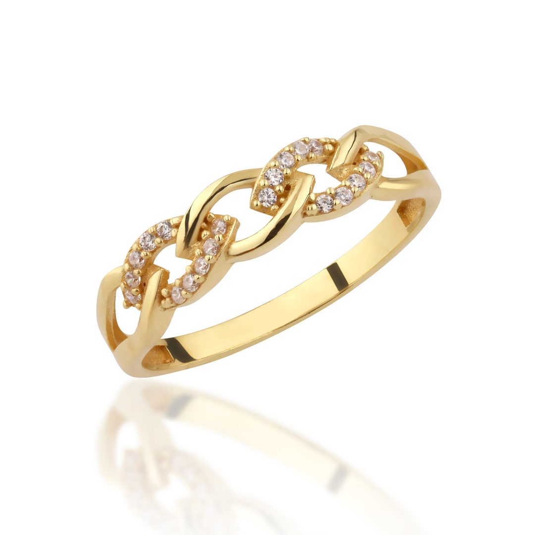 14K Solid Gold Braid Ring, 925 Sterling Silver Braid Ring, Infinity ...