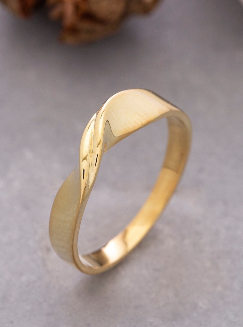 Double Mobius Ring 14K Solid Gold 925 Sterling Silver Mobius | Etsy