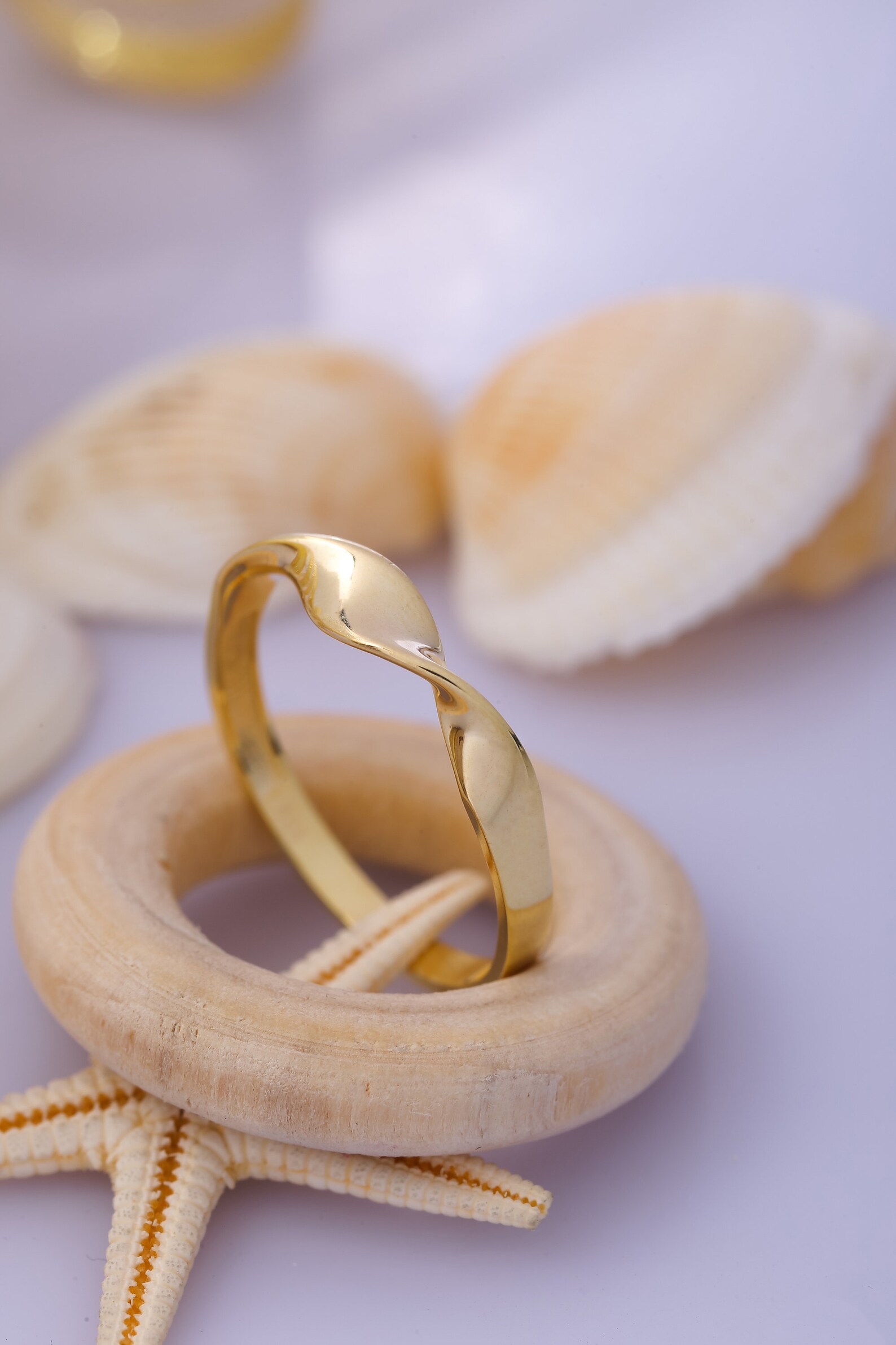 14K Solid Gold Mobius Ring 925 Sterling Silver Mobius Ring | Etsy