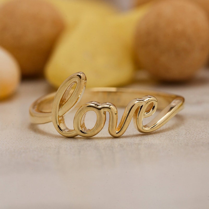 Ring Script Love - Etsy
