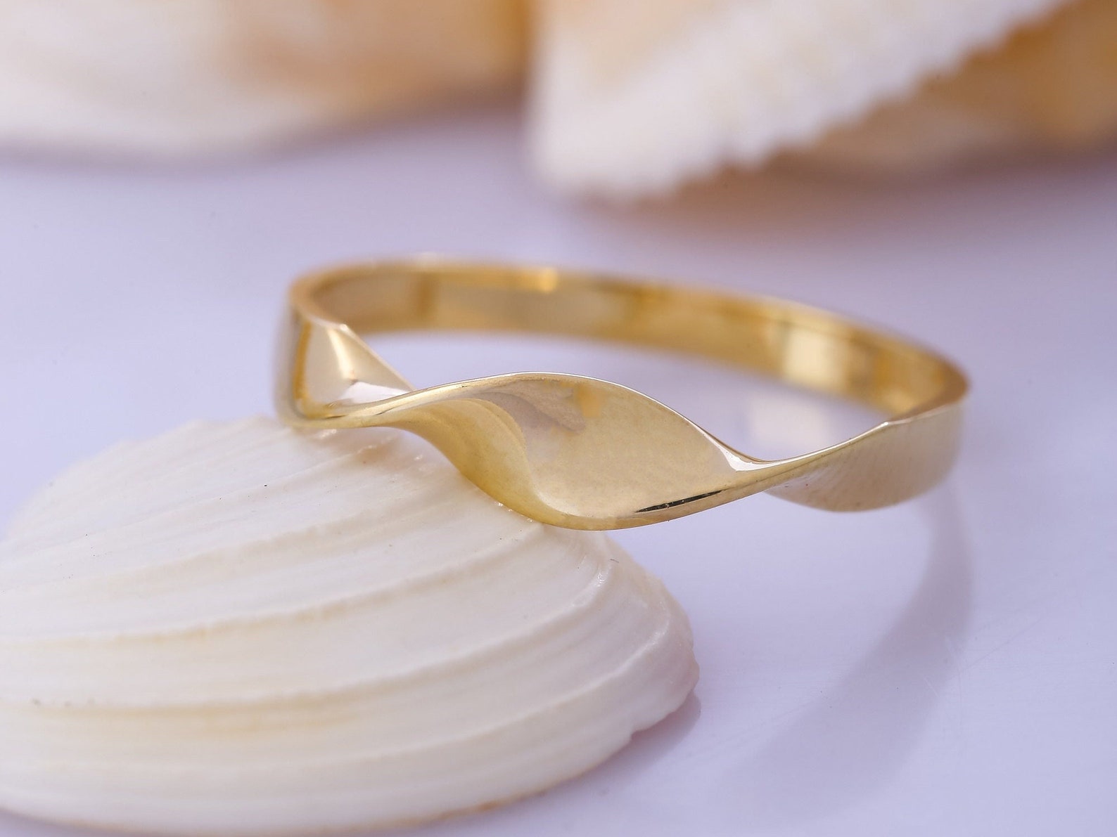 14K Solid Gold Mobius Ring 925 Sterling Silver Mobius Ring | Etsy