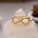 14K Solid Gold Infinity Ring, Sterling Silver Infinity Ring, Infinite Love Ring, Infinity Ring ...