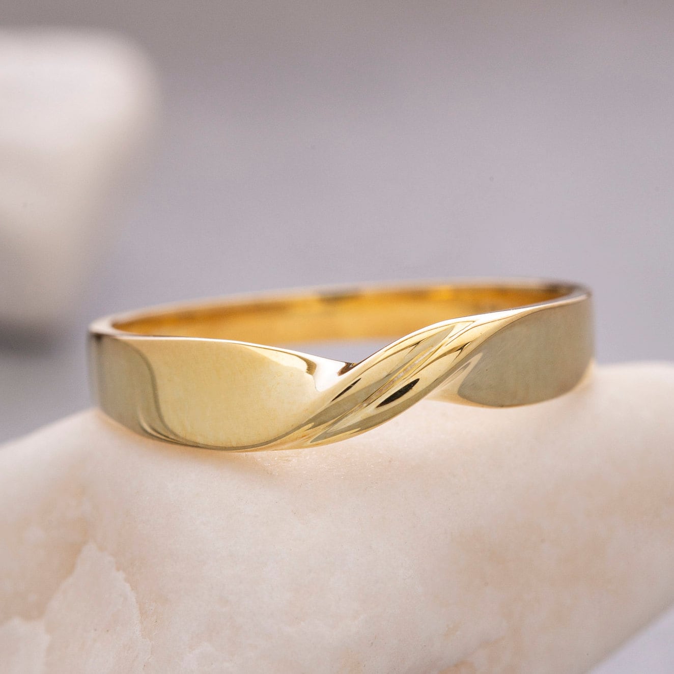 Double Mobius Ring, 14K Solid Gold, 925 Sterling Silver Mobius Ring ...