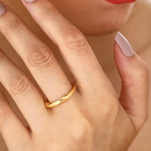 14K Solid Gold Mobius Ring, 925 Sterling Silver Mobius Ring, Gold Wedding Ring, Engagement Ring ...