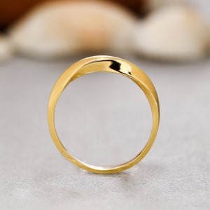 14K Solid Gold Mobius Ring, 925 Sterling Silver Mobius Ring, Gold ...