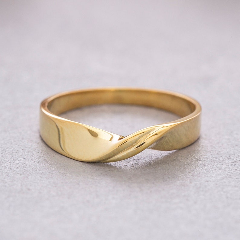 Double Mobius Ring 14K Solid Gold 925 Sterling Silver Mobius - Etsy
