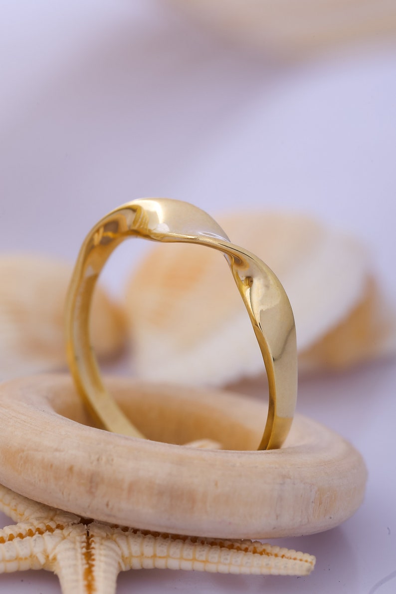 14K Solid Gold Mobius Ring 925 Sterling Silver Mobius Ring | Etsy