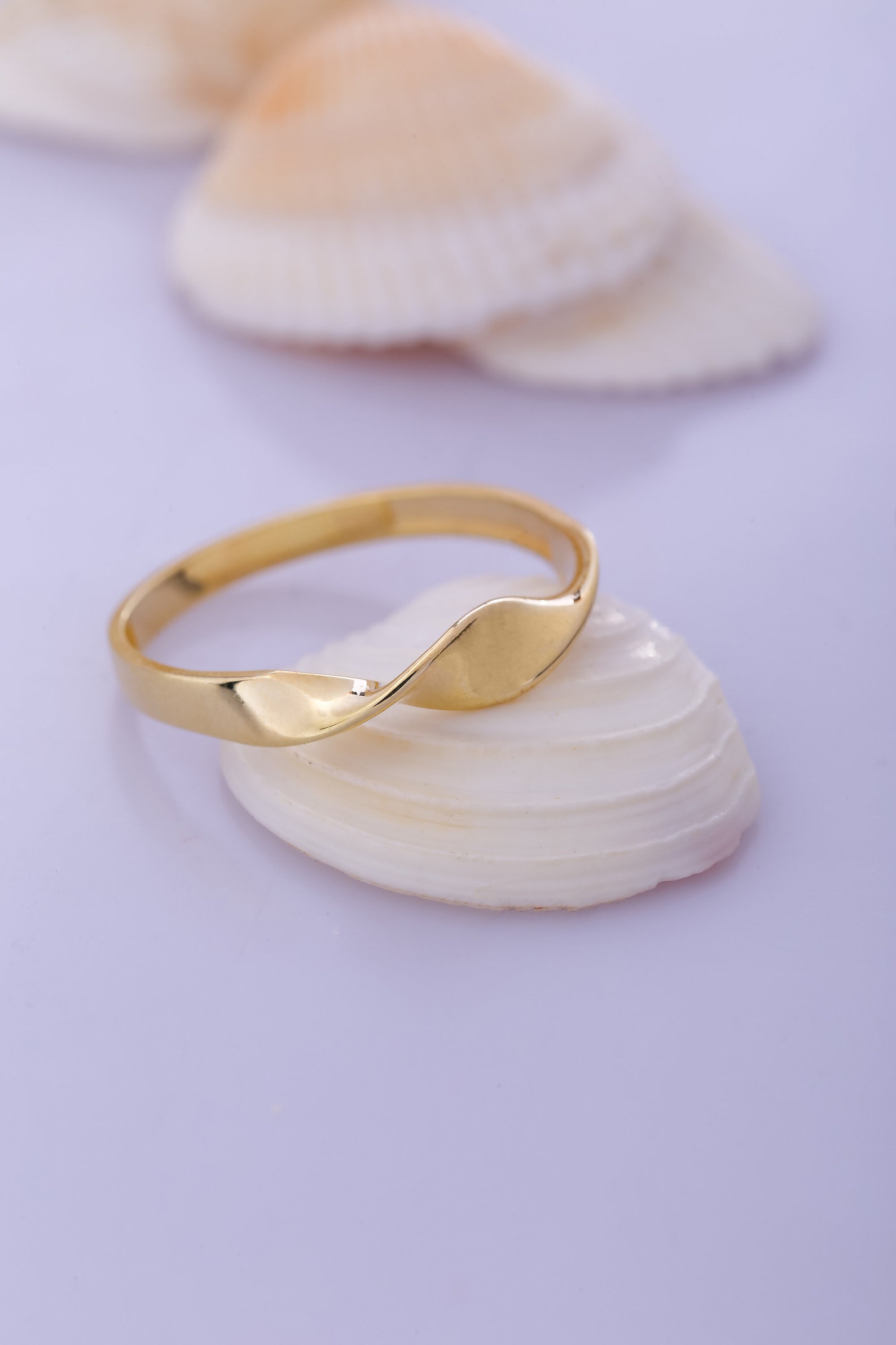 14K Solid Gold Mobius Ring 925 Sterling Silver Mobius Ring | Etsy