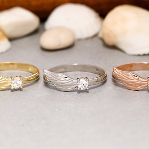 14K Solid Gold Angel Wing Ring, Sterling Silver Angel Wing Ring, Cubic ...