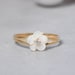 14K Solid Gold Magnolia Flower Ring, 925 Sterling Silver Magnolia ...