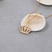 14K Solid Gold Cross Crown Necklace, 925 Silver Cross Crown Necklace ...