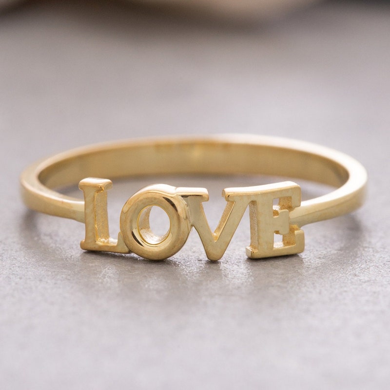 Silver Love Ring - Etsy