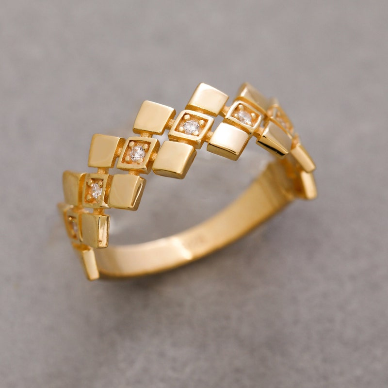 Geometric Ring - Etsy UK