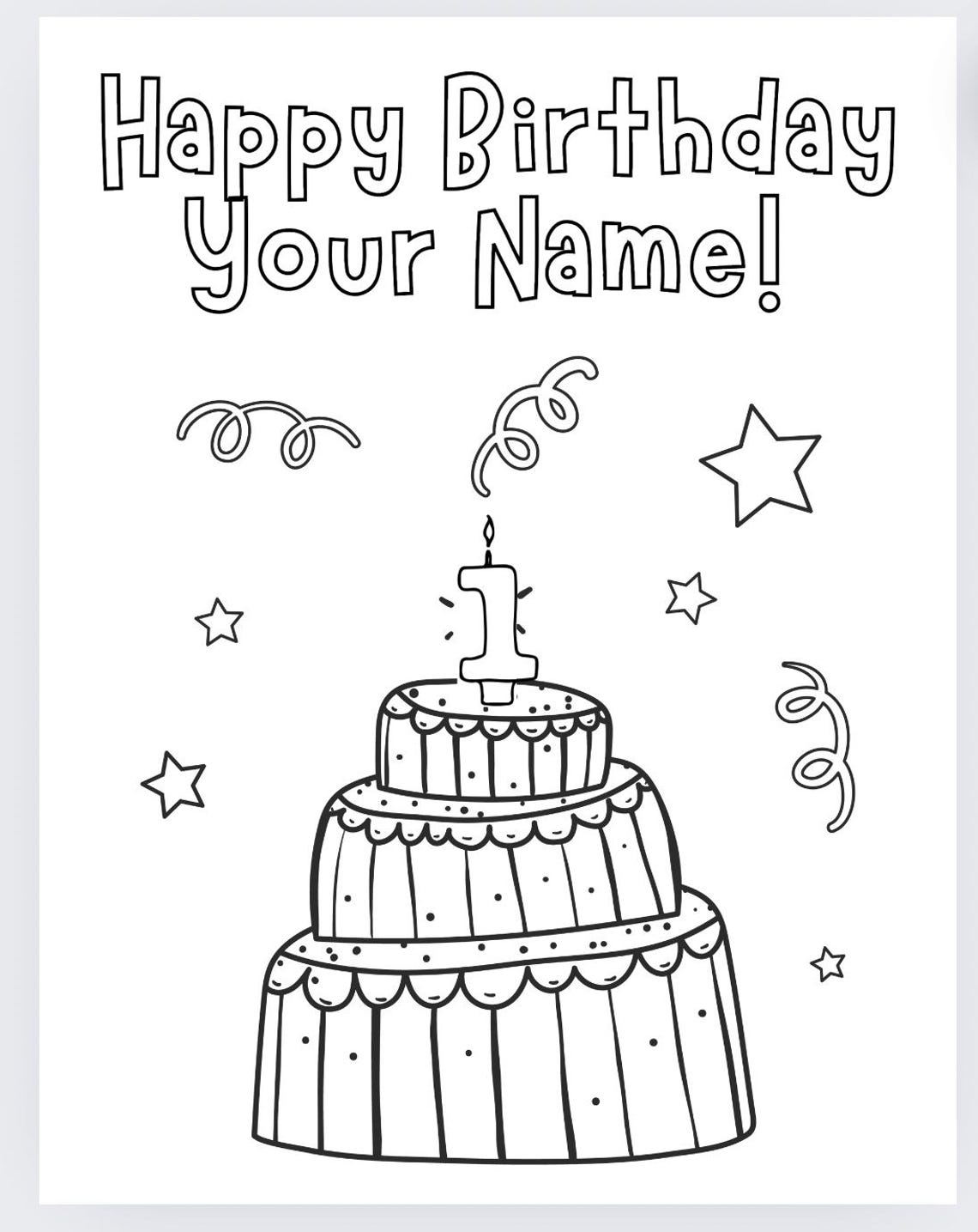 10 Page Personalized Coloring Book - Etsy