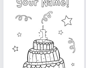 10 Page Personalized Coloring Book - Etsy
