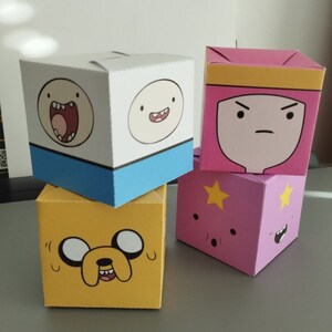 Adventures Time Print | Cube Gift Boxes Digital - PDF Download - Etsy