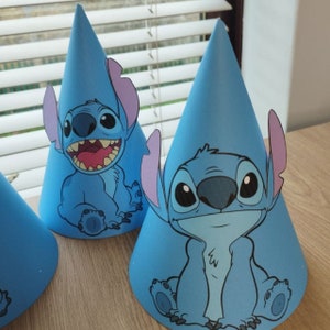 Stitch Party Printable | Cone Hats Digital - PDF Download - Etsy