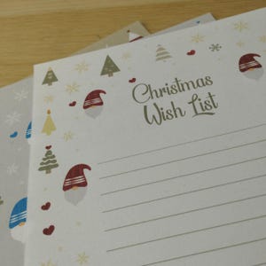 Printable Christmas Wish List for Kids - 3 Colour Variations in A4 ...