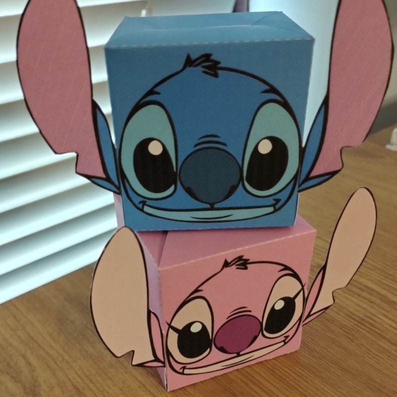 Stitch Party Printable Cube Gift Boxes Digital PDF - Etsy Australia