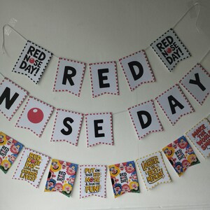 Red Nose Day Printable Banner and Posters | Instant Download | Comedy ...