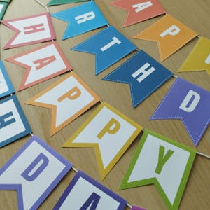 Colorful Happy Birthday Banner | Printable Party Decor | Digital ...