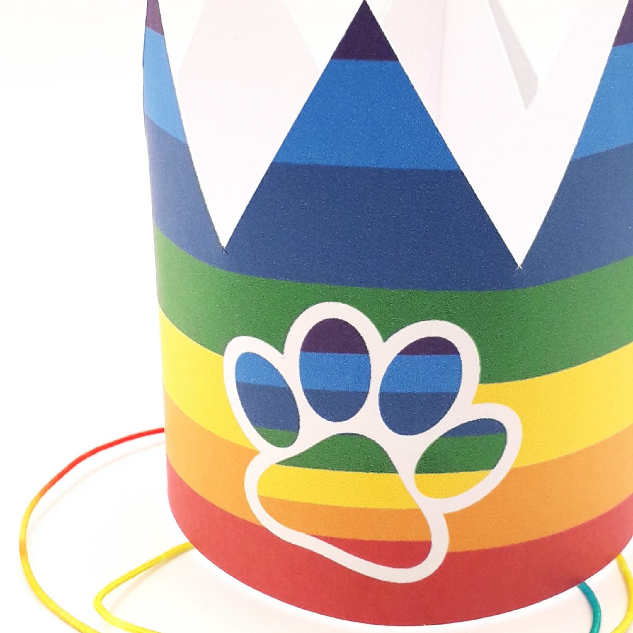 Printable Party Crown Dog Crown Party Crown Colourful Paw - Etsy