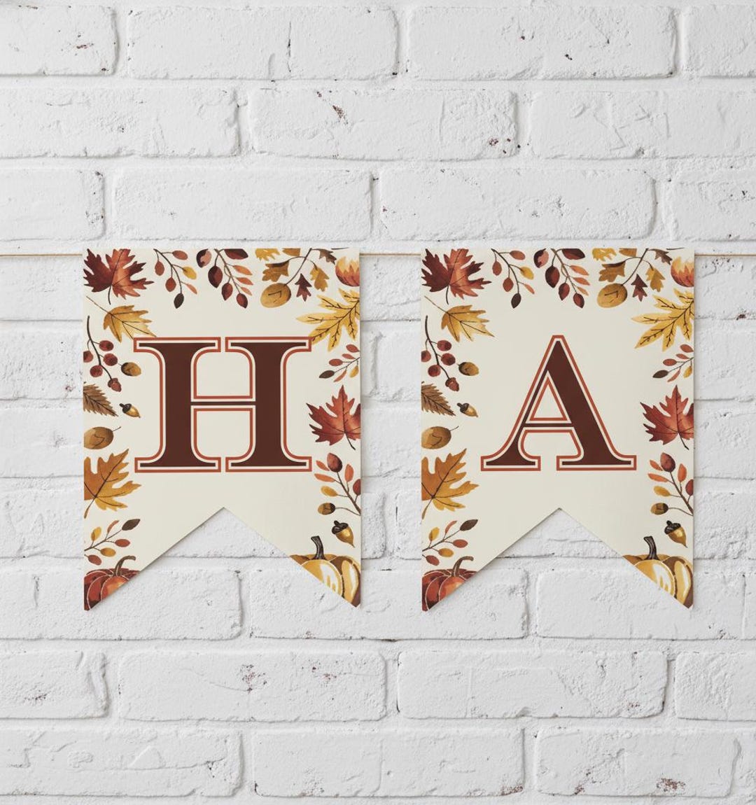 Happy Fall Decor Printable Banner: Autumn Decor (digital Download) - Etsy