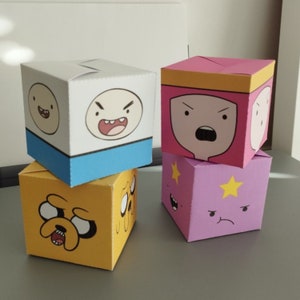 Adventures Time Print | Cube Gift Boxes Digital - PDF Download - Etsy