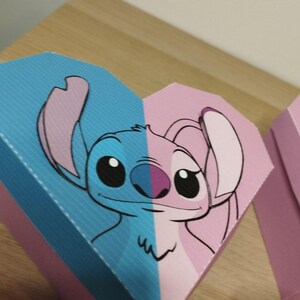 Angel & Stitch Heart Box Template: DIY Valentine's Gift (PDF Download ...