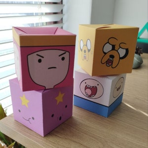 Adventures Time Print | Cube Gift Boxes Digital - PDF Download - Etsy
