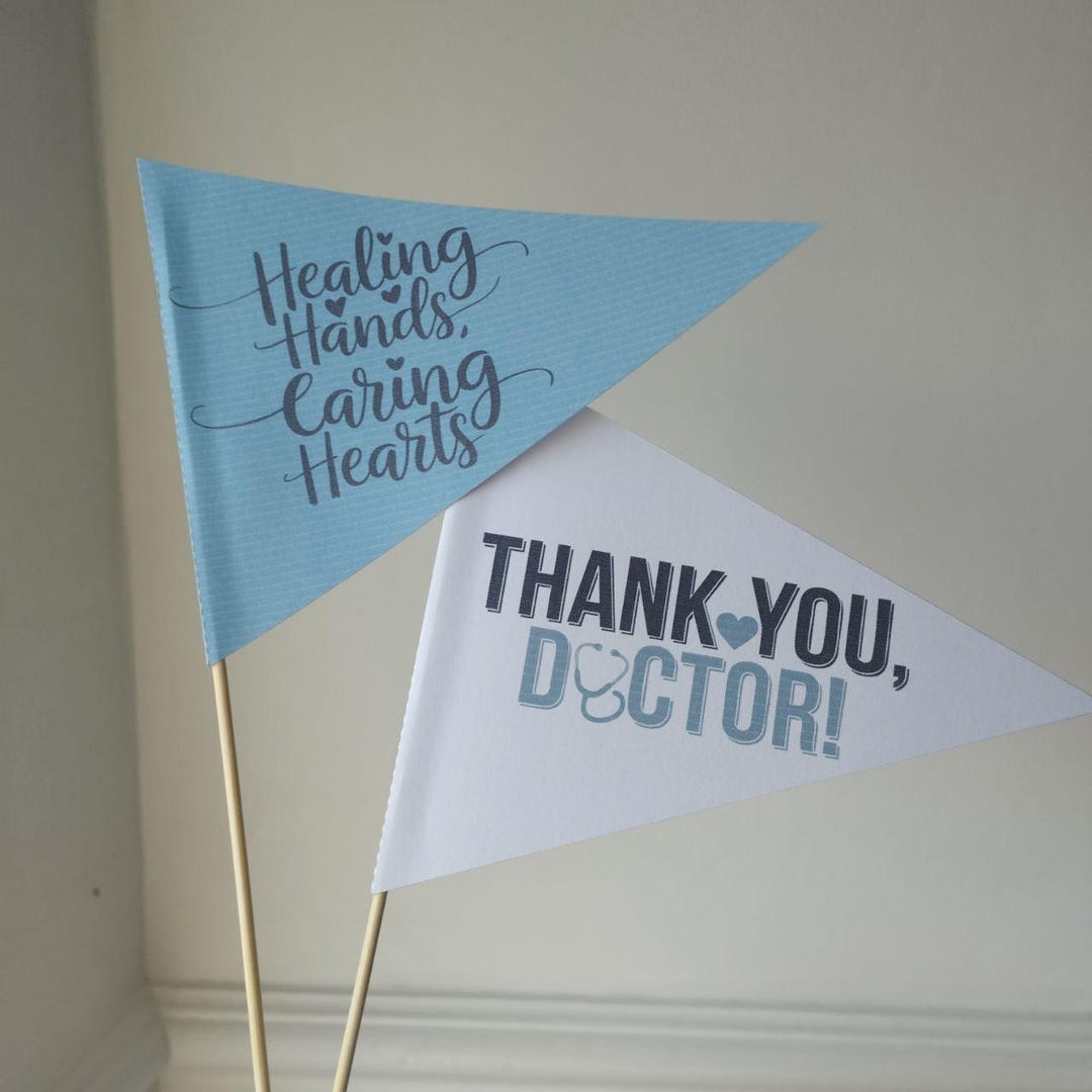 Printable Doctors Day Pennants & Cupcake Toppers | Instant Download - Etsy