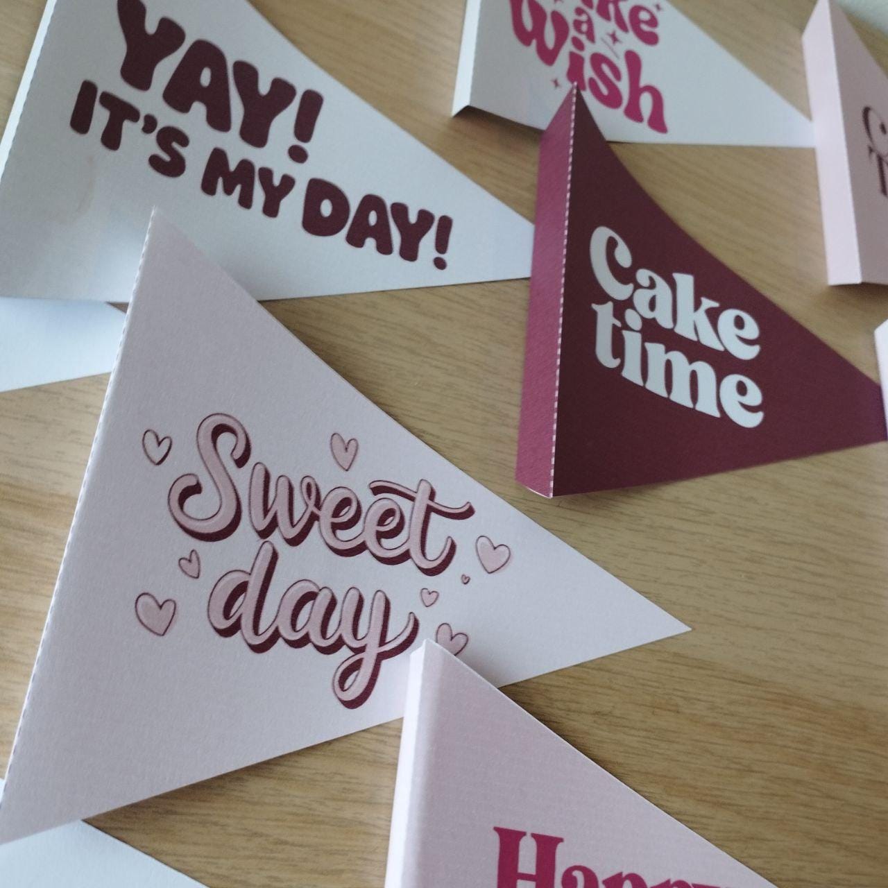 Birthday Girl Pennants – Digital Download | PDF Printable - Etsy