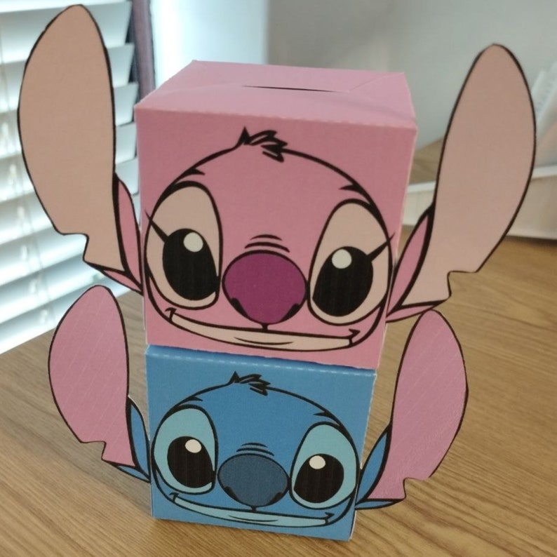 Stitch Party Printable Cube Gift Boxes Digital PDF - Etsy