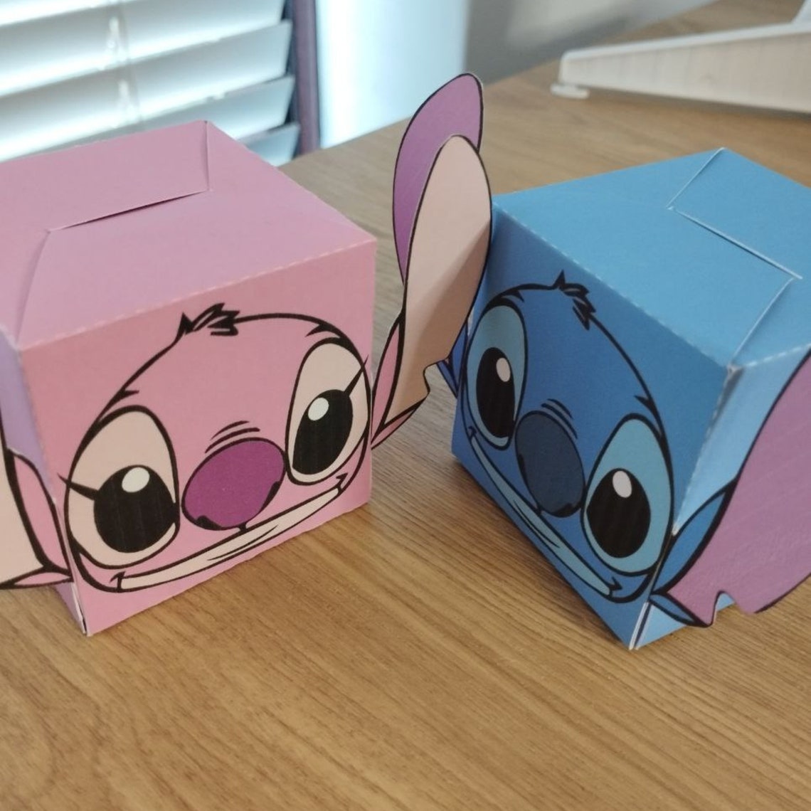 Stitch Party Printable Cube Gift Boxes Digital PDF - Etsy