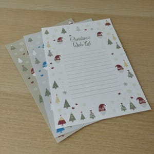Printable Christmas Wish List for Kids - 3 Colour Variations in A4 ...