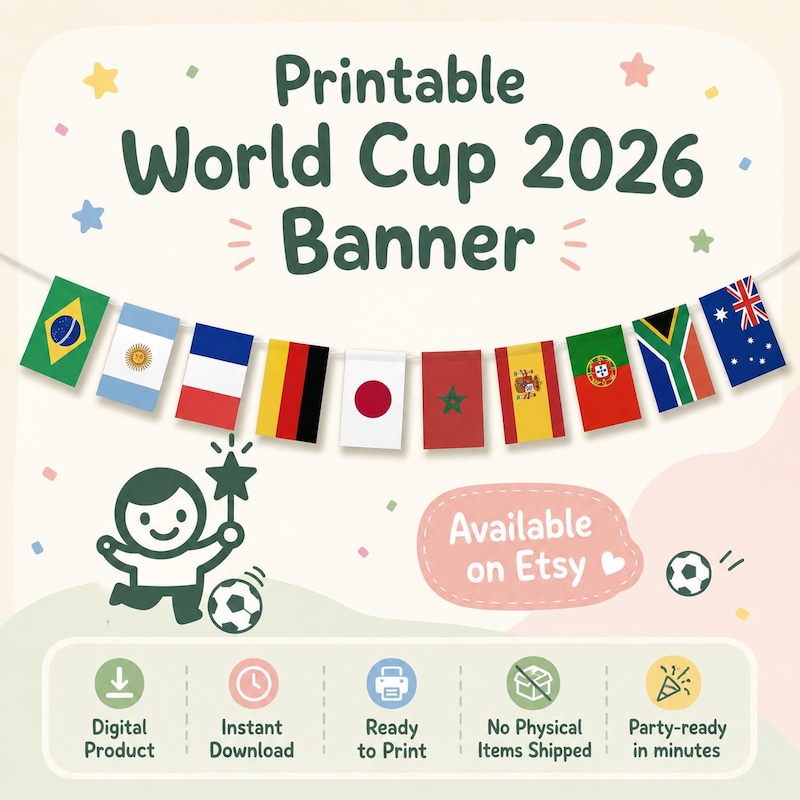 World Cup Bunting 2026 - Etsy UK