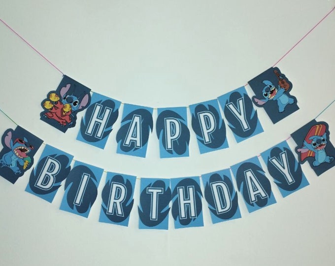 Lilo & Stitch Birthday Banner, Digital-instant Download-you Print Lilo ...