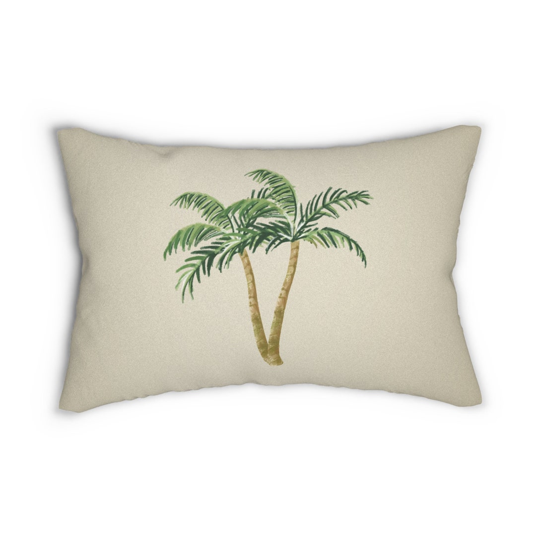 Palm Tree Lumbar Pillow / Palm Tree Accent Pillow / Home Decor / Throw ...