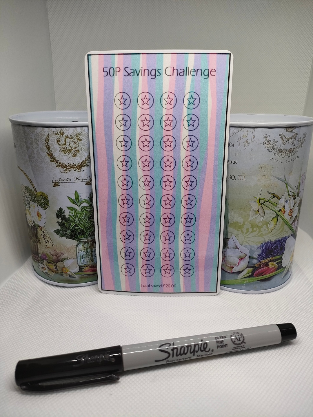 50p Savings Tracker / Savings Challenge / Cash Stuffing / Money Saving ...