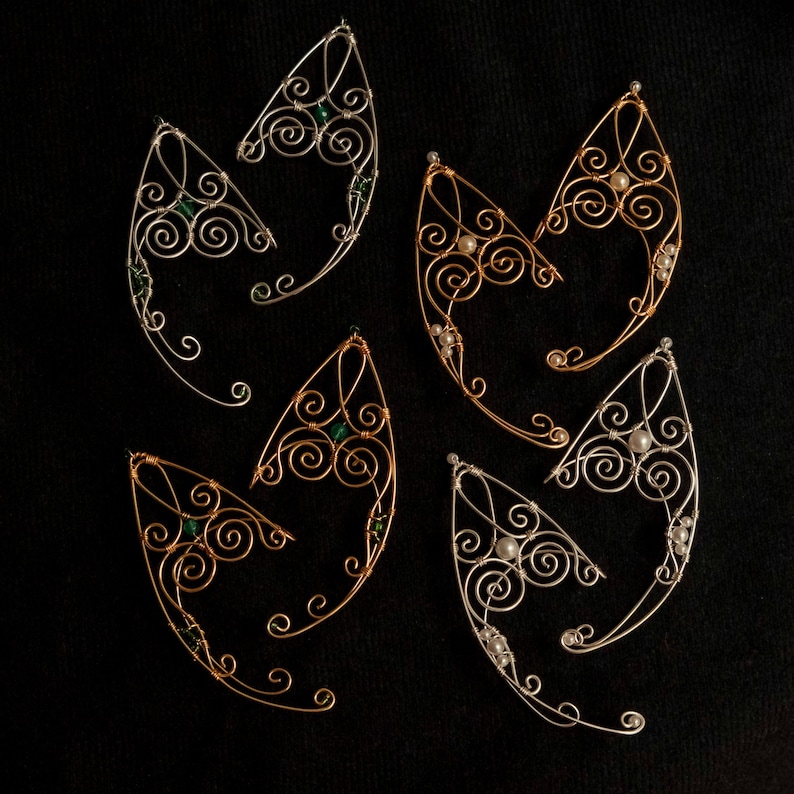 Copper Wire Elf Ears, Elf Ear Covers, Fairy Elf Cosplay Earrings, Elf ...