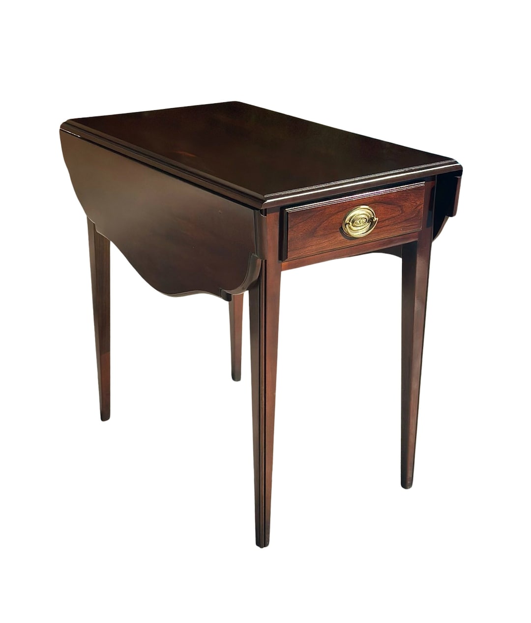 Antique Solid Wood Statton Single Drawer Cherry Drop Leaf Table - Etsy