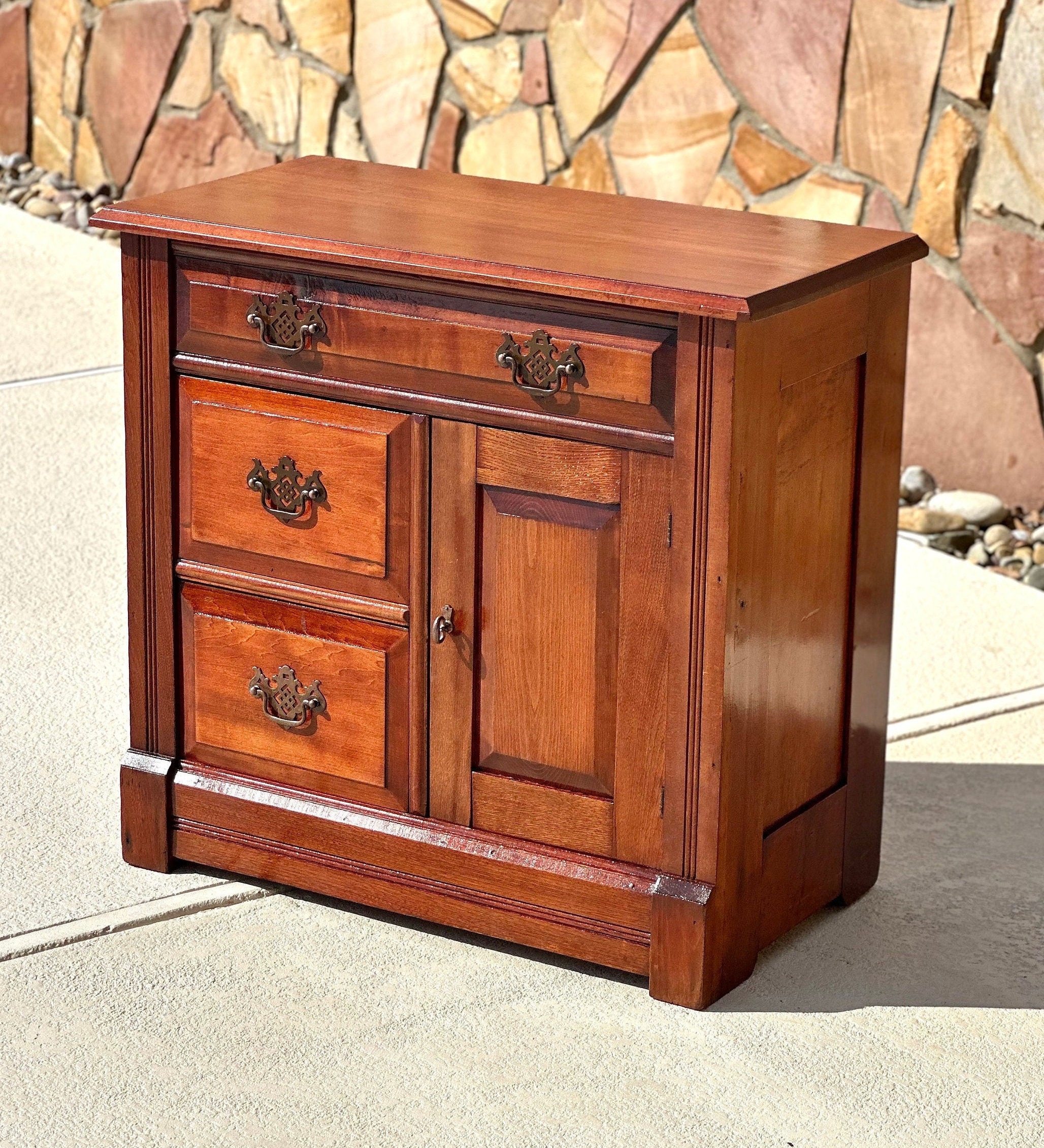 Antique Solid Maple Entryway Chest - Etsy