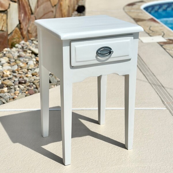 White Vintage End Table - Etsy