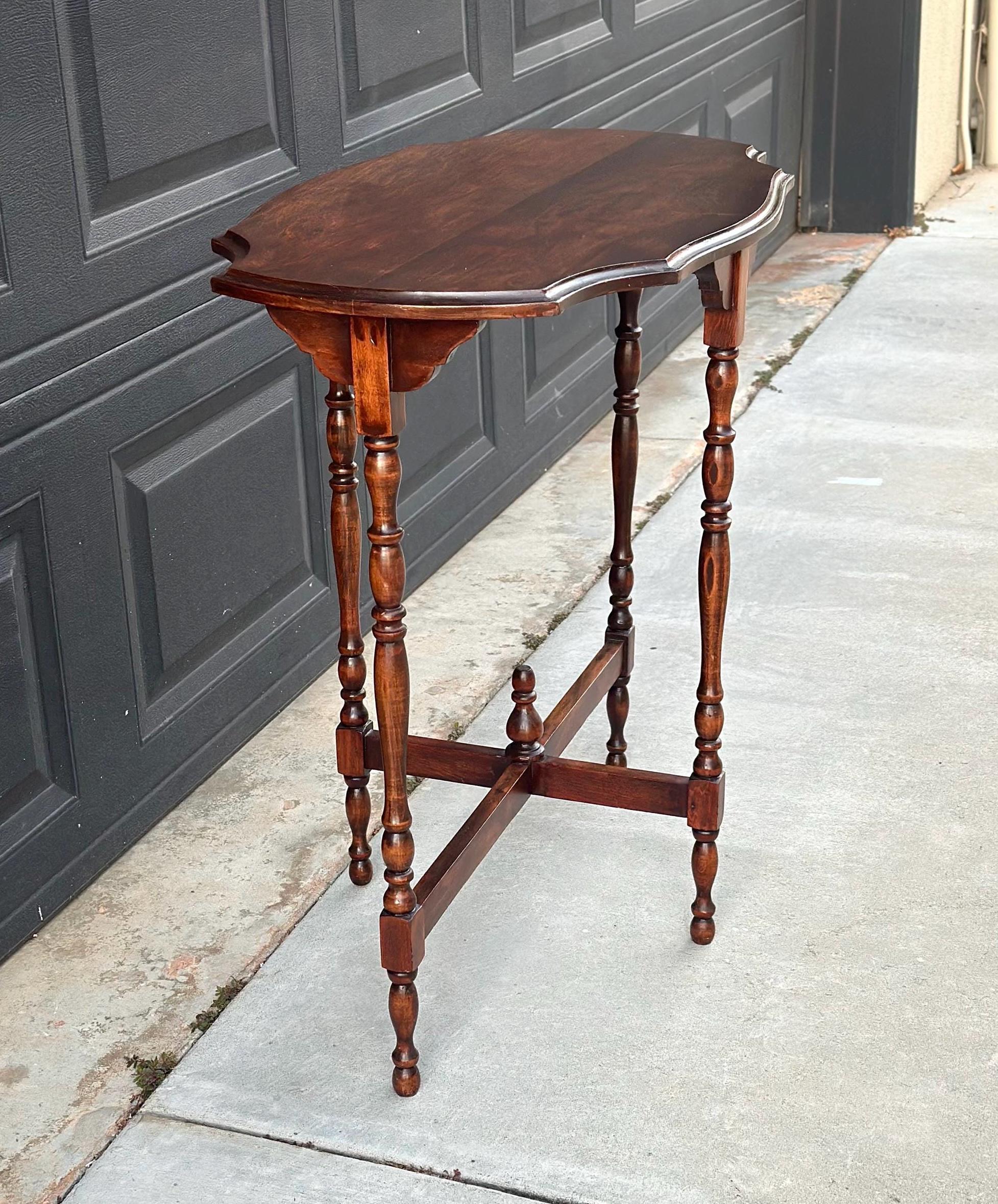 Antique Early 1900's Solid Wood Spindle Leg Foyer Entry Table - Etsy