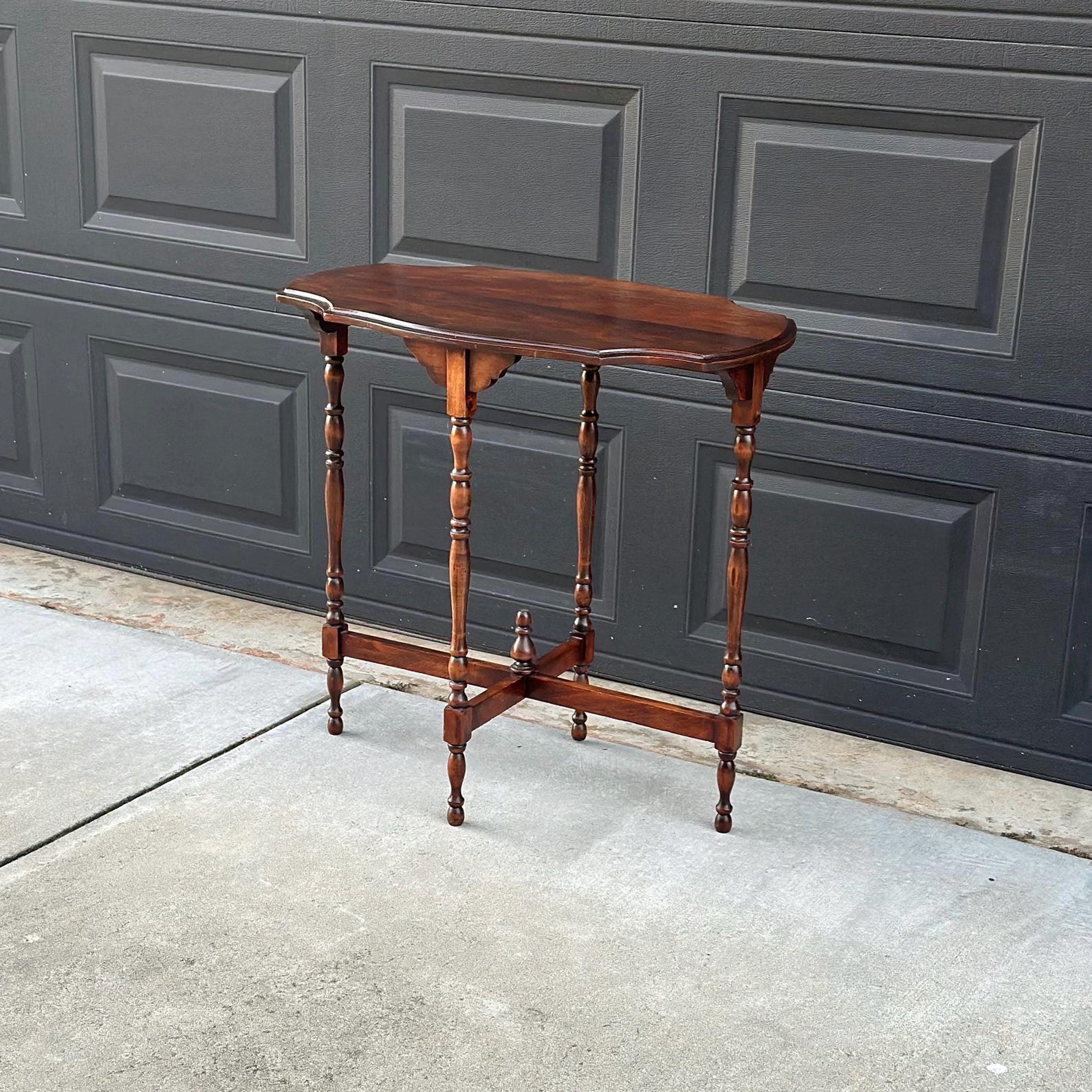 Antique Early 1900's Solid Wood Spindle Leg Foyer Entry Table - Etsy
