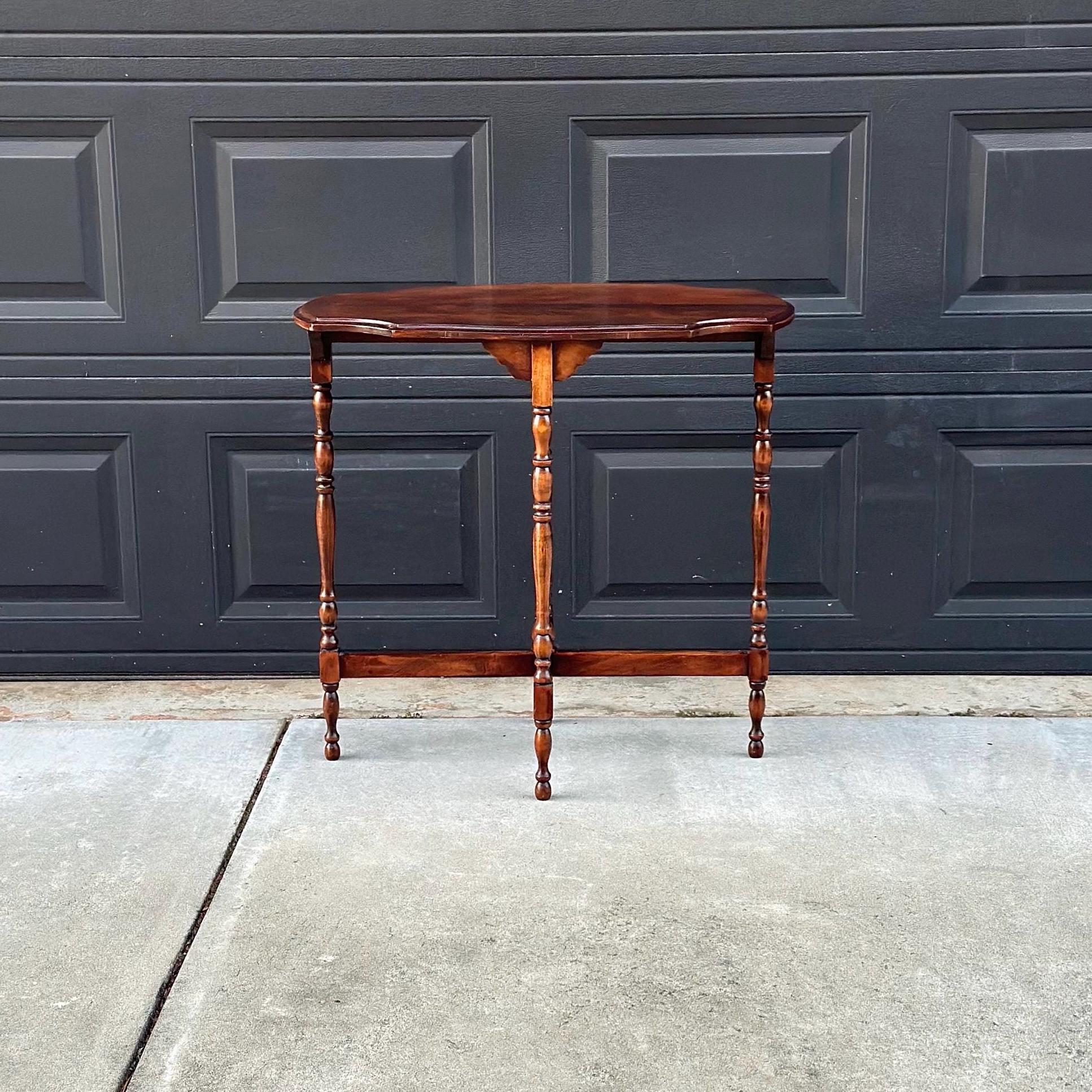 Antique Early 1900's Solid Wood Spindle Leg Foyer Entry Table - Etsy