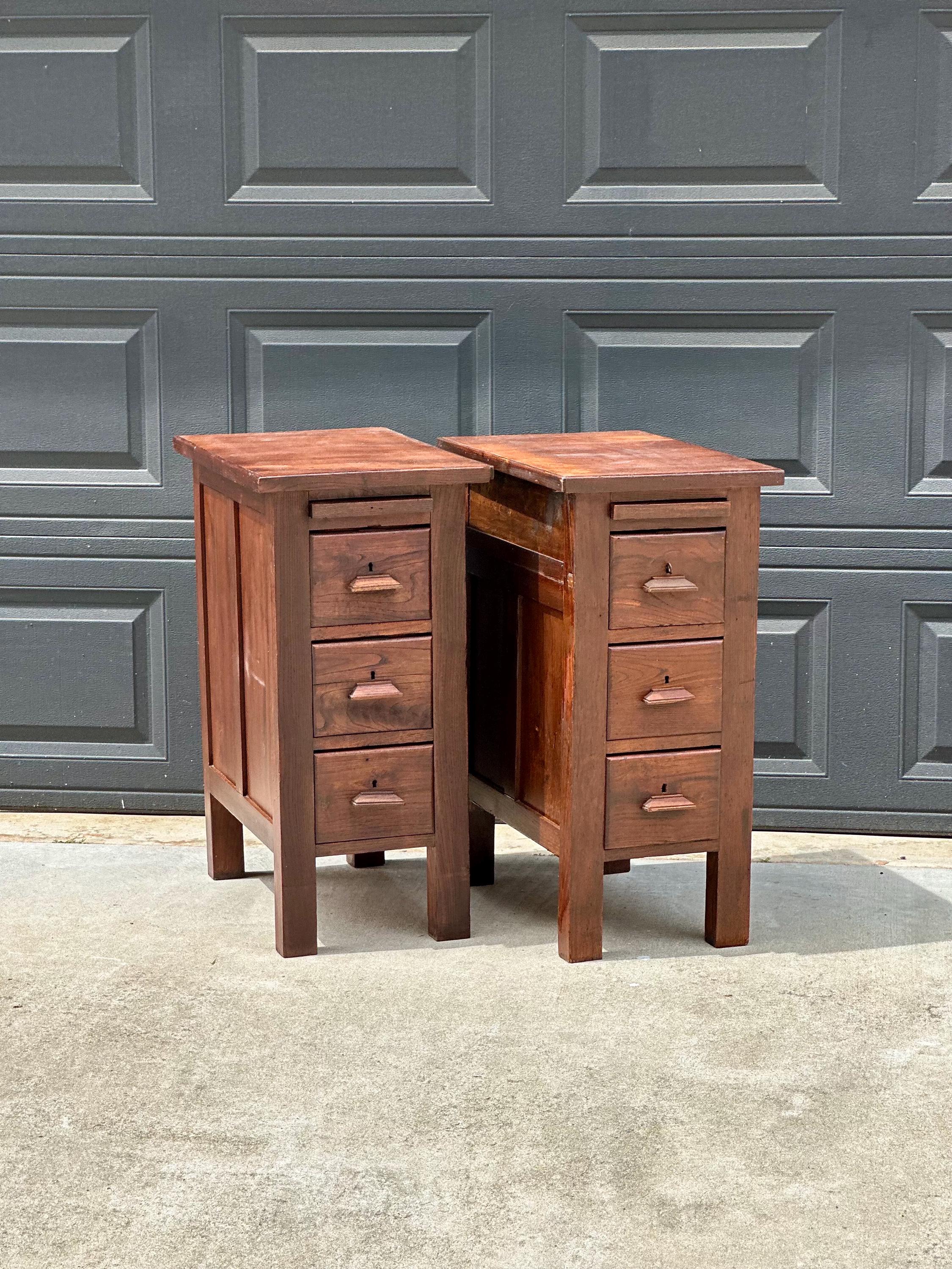 Vintage Early 20th Century Craftsman Walnut Wood Slide Out Shelf Side ...