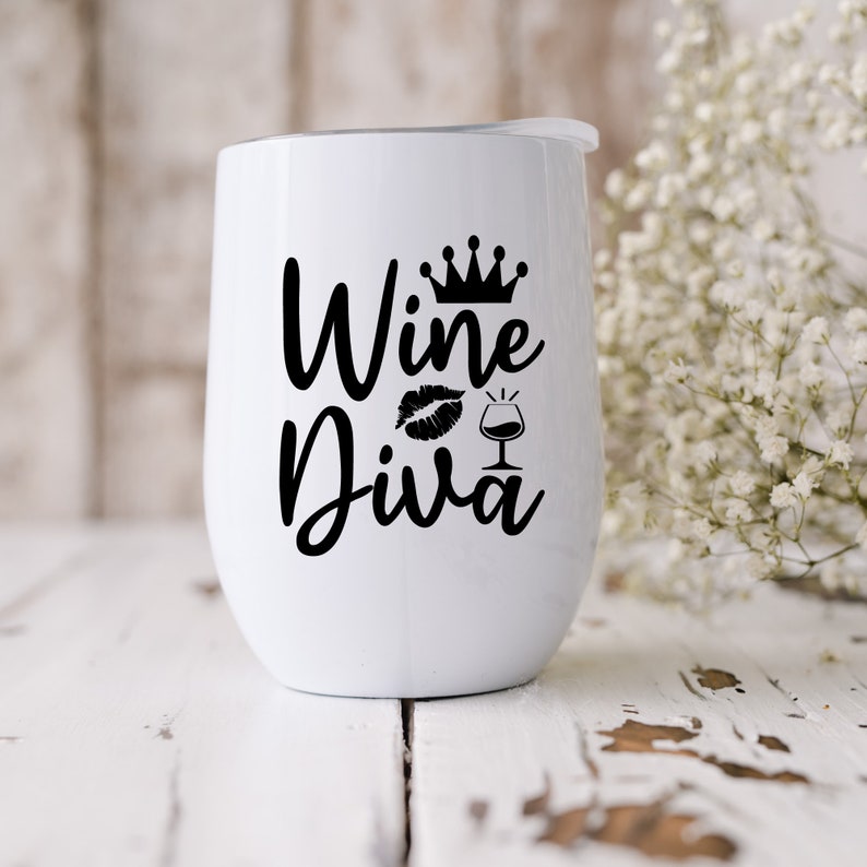 Wine Diva Svg Png Wine Glass Svg Wine Quote Svg Cut File Cricut