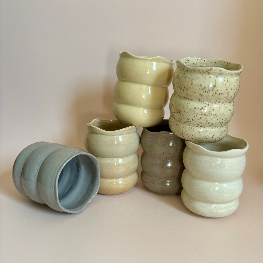 Handmade Ceramic Bubble Cup, Bubble Tumbler, Espresso Cup, Earthy ...